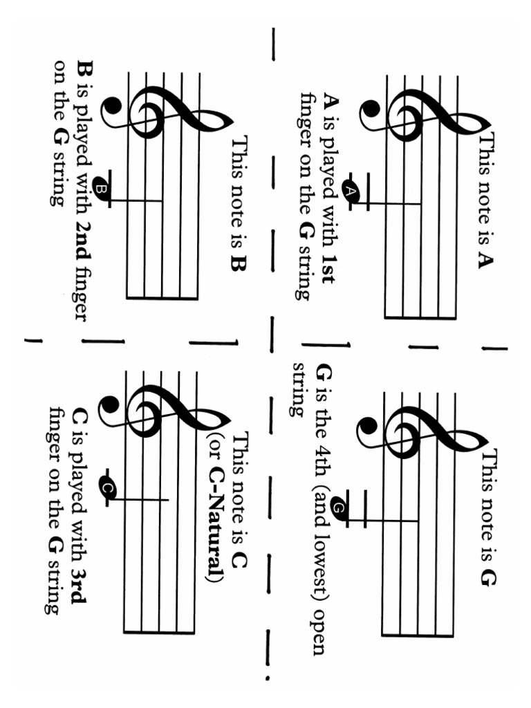 Violin G String Flash Cards | PDF