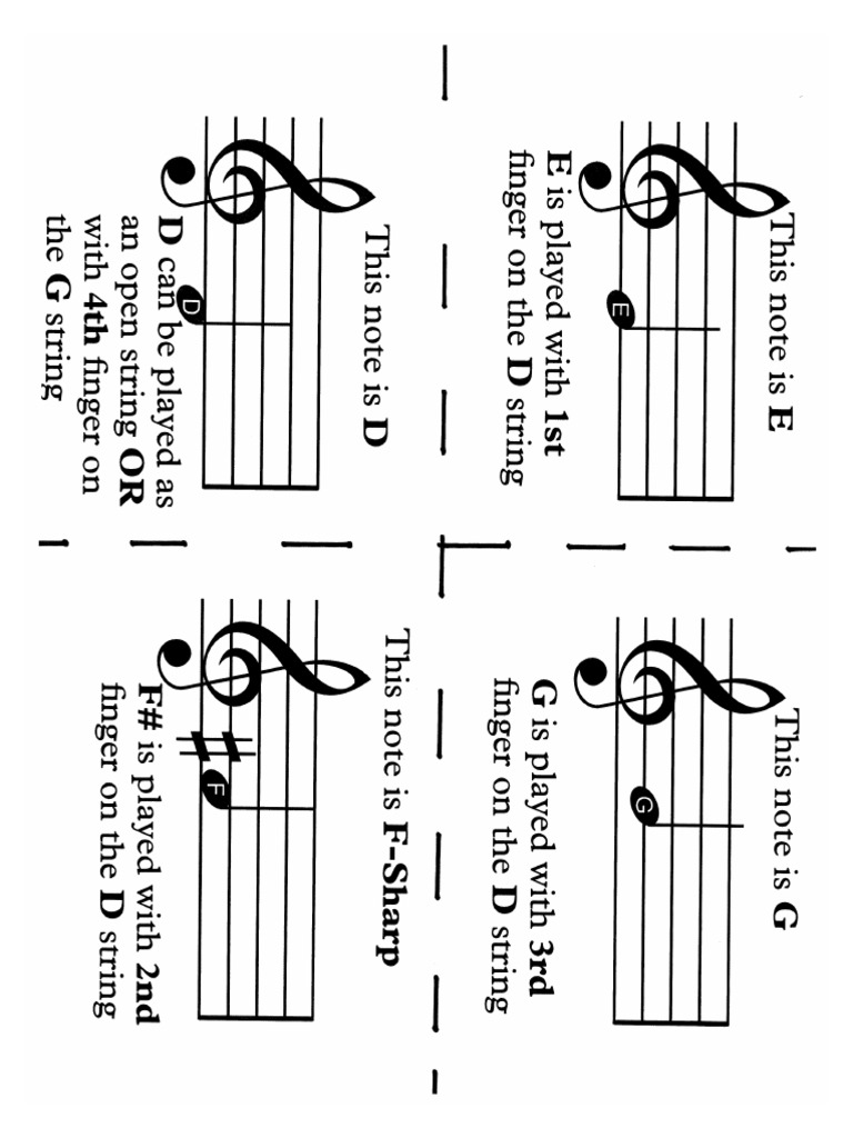 Violin D String Flashcards | PDF