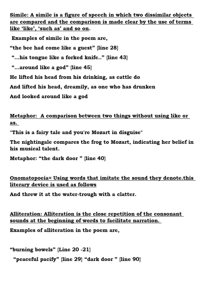 Poetic Device & Revision | PDF | Poetry