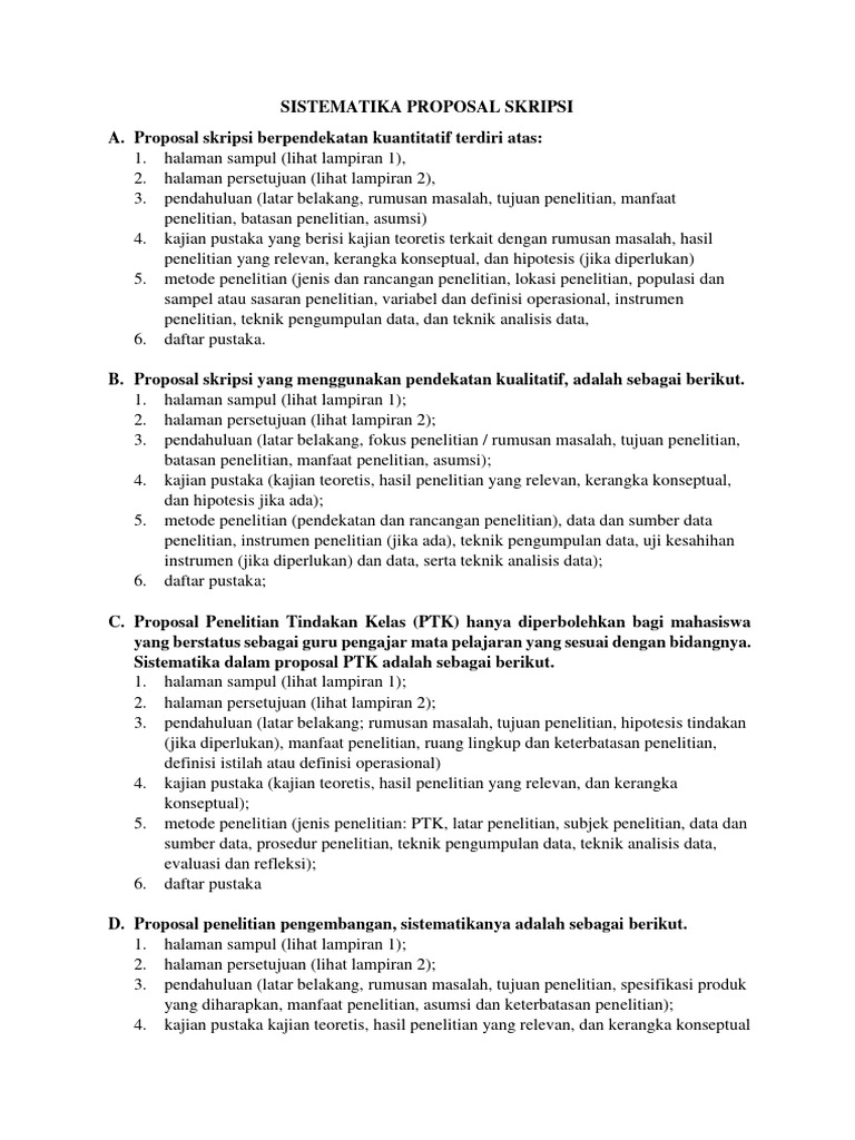 Sistematika Proposal Skripsi | PDF