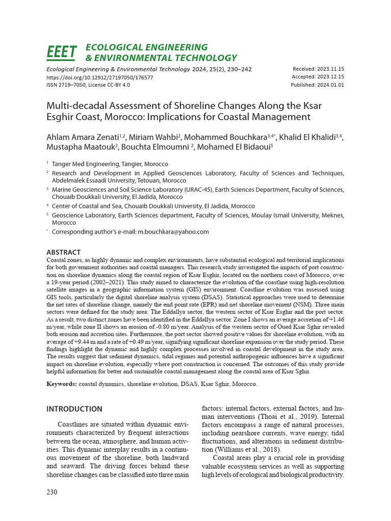 Multi Decadal Assessment | Download Free PDF | Coast | Erosion