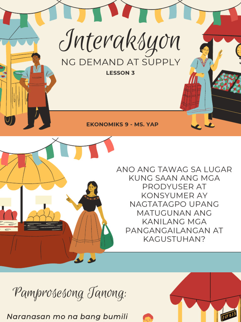 2nd - AP9 LESSON 3-4 Interaksyon NG Demand at Supply at Pamilihan | PDF