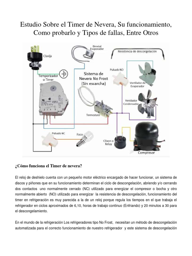 Timer de Nevera | PDF | Refrigerador | Refrigeración
