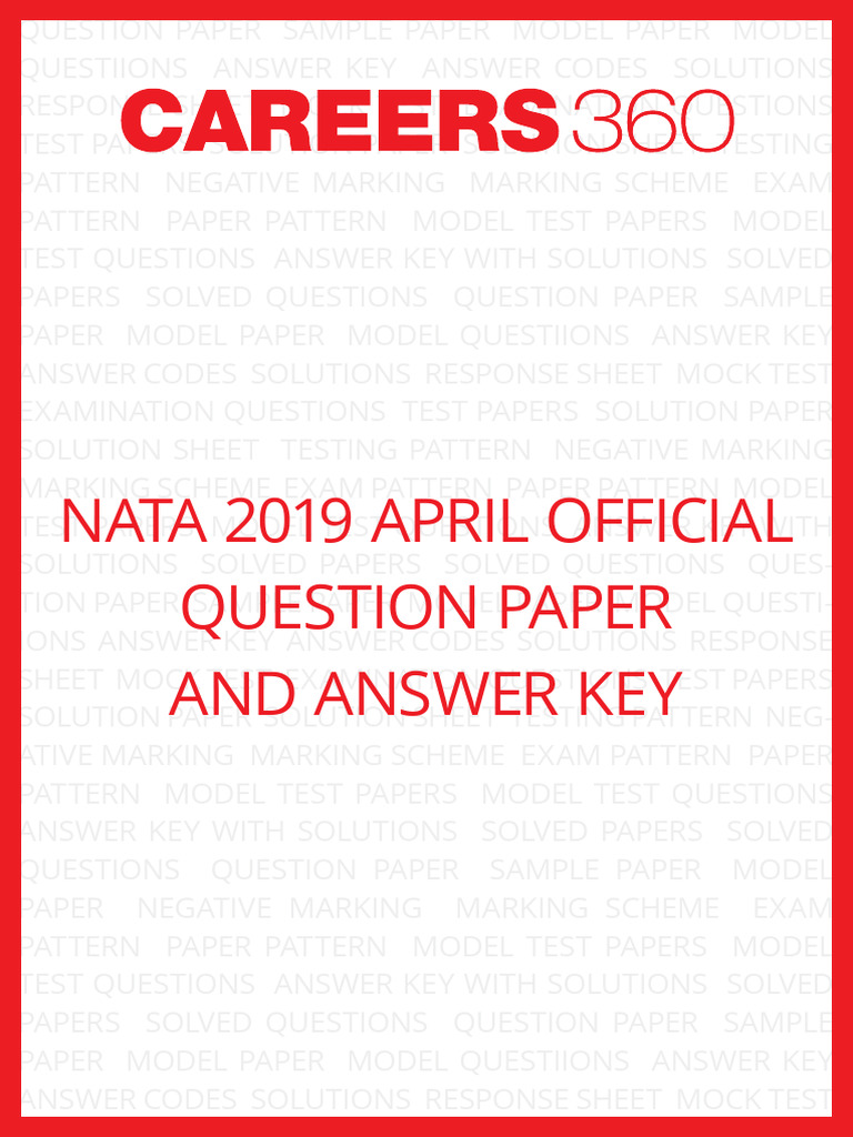 NATA 2019 Exam Question Paper & Answers | PDF | Euclidean Geometry