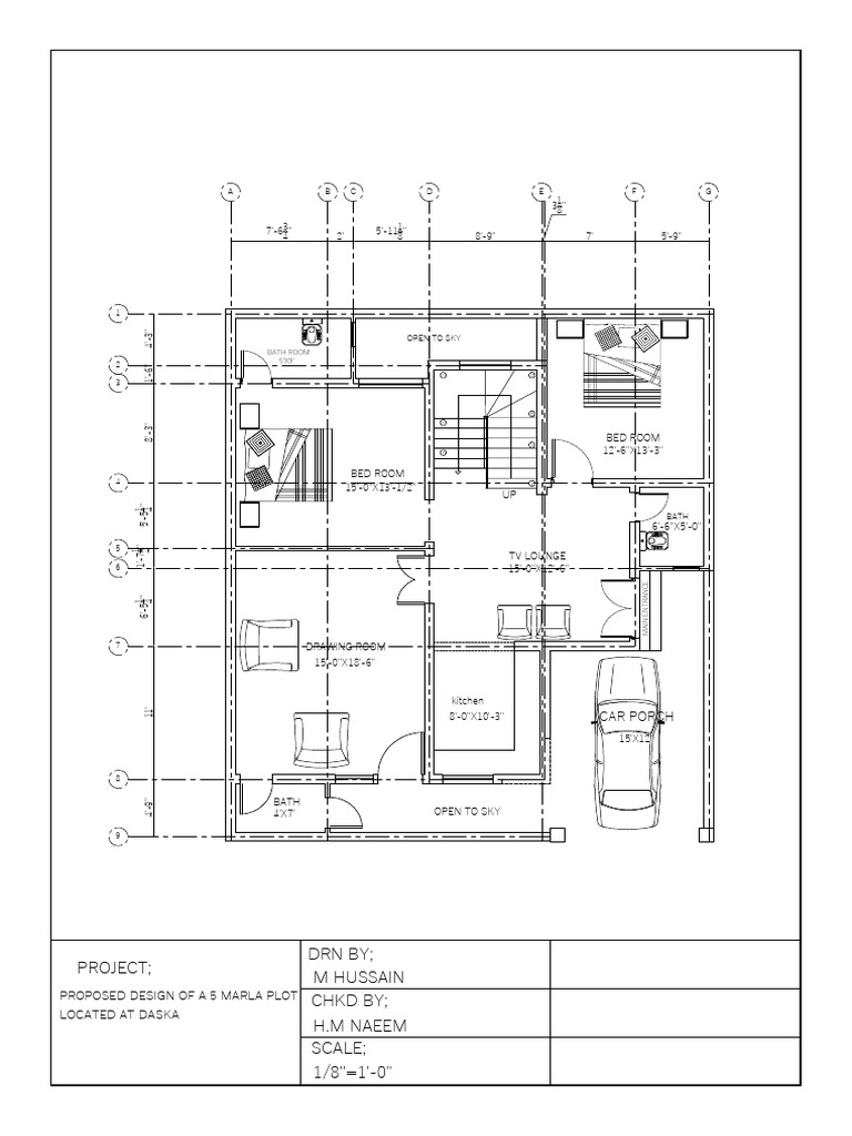 5 Marla House Plan Pakistani Design | PDF