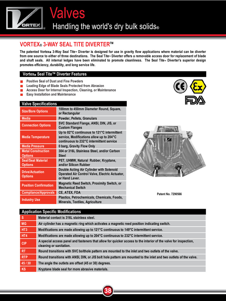 Pneuvay Vortex 3 Way Seal Tite Diverter | PDF | Switch | Secondary ...