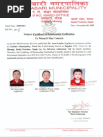 Relationship Certificate | PDF