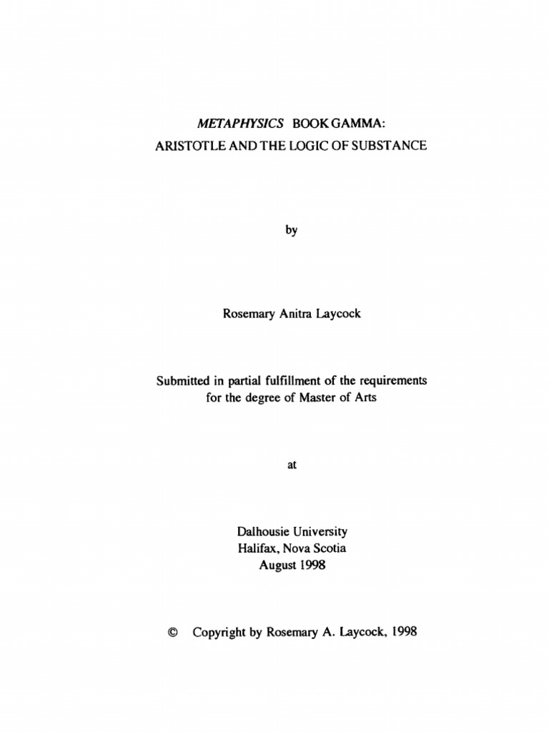 MQ 36488 | PDF | Ontology | Aristotle