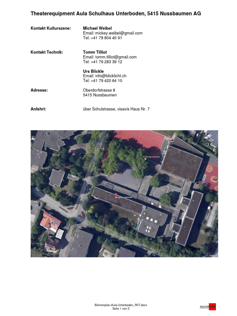 Bühnenplan Aula Unterboden R07 | PDF