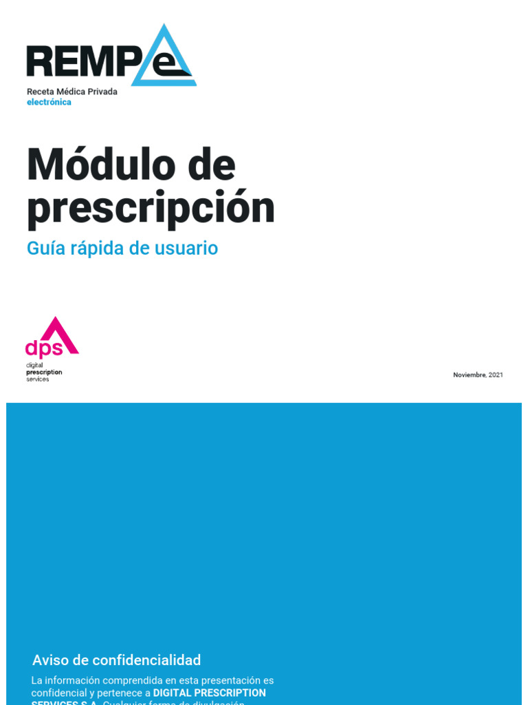 REMPe Guia-Rapida Prescriptores | PDF | Prescripción médica | Contraseña