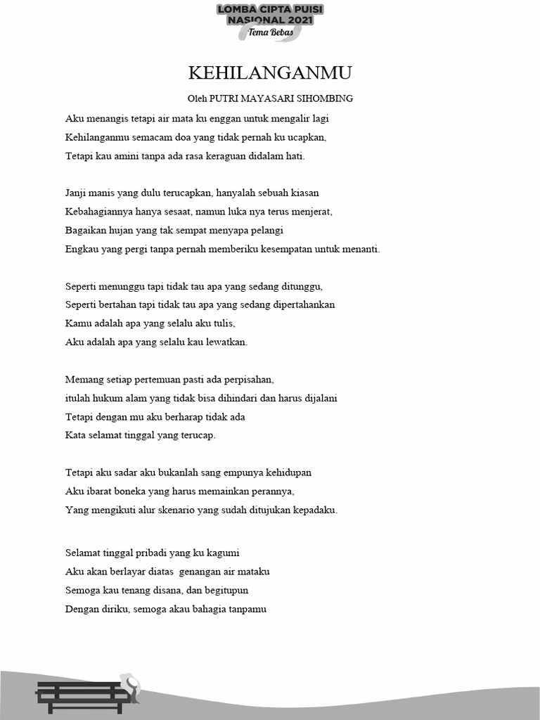 Template Naskah Puisi | PDF