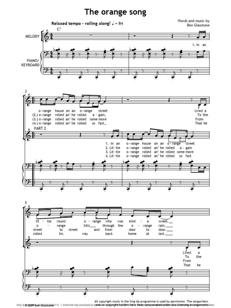 The Orange Song Voice(s) - Accompaniment | PDF | Copyright | Social ...