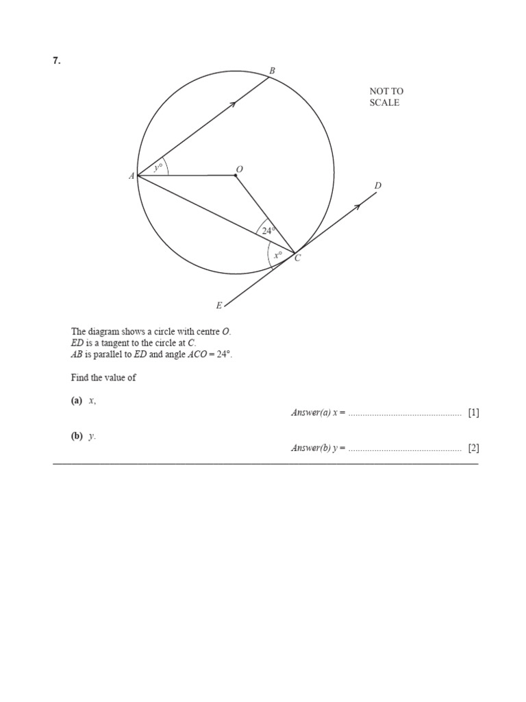 Angle Properties of Circles Worksheet | PDF | Circle | Angle