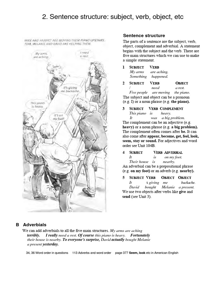 Sentense Structure | Download Free PDF | Adverb | Verb