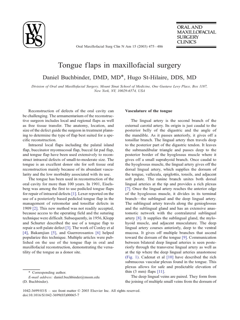 Tongue Flap | Download Free PDF | Tongue | Anatomical Terms Of Location