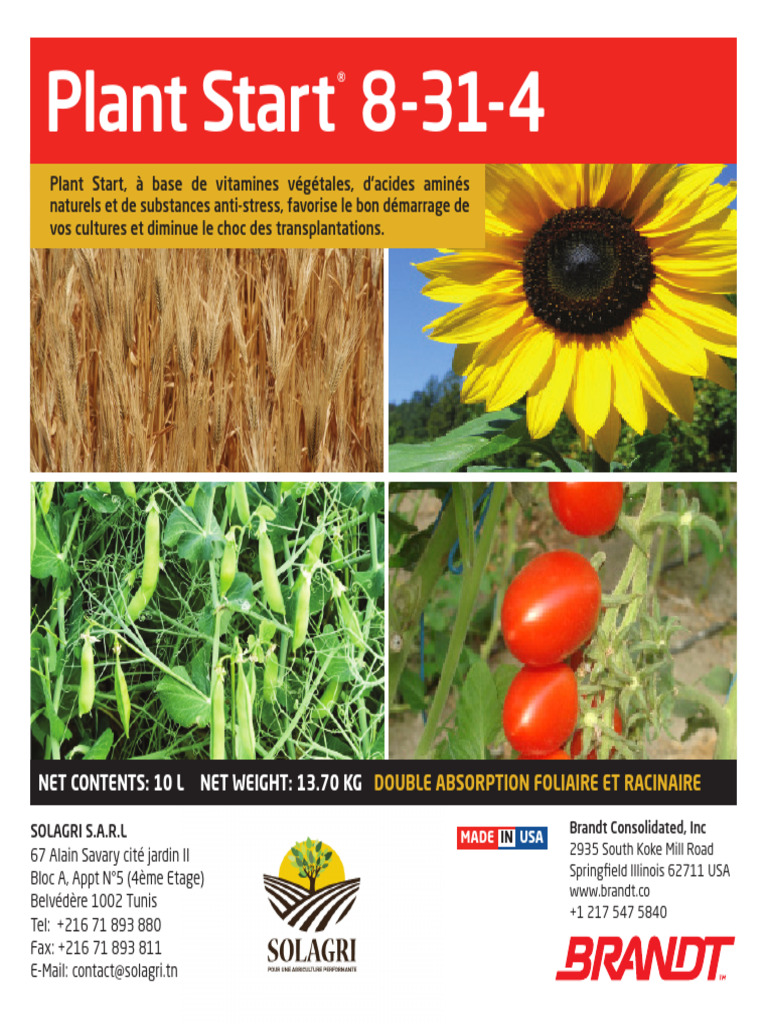 Plant Start 8 31 4 Tunisia Label | PDF