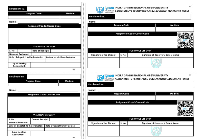 IGNOU Acknowledgement Slip 3 | PDF