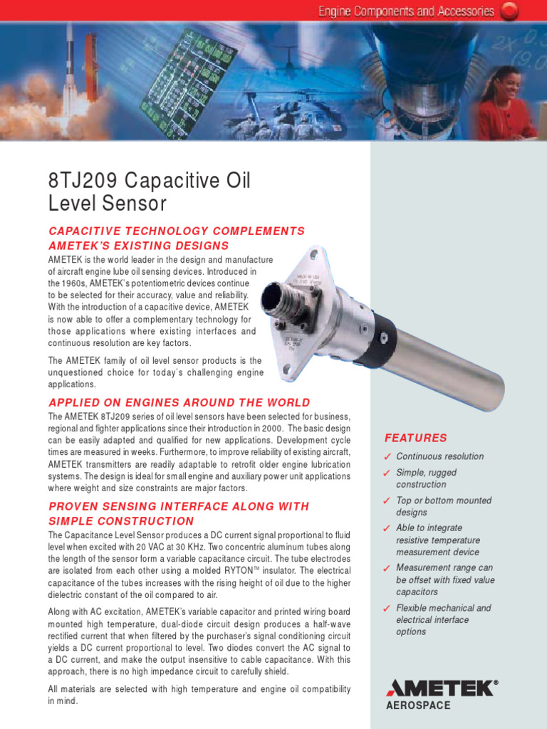 8tj209 Capacitive Oil Level Sensor | PDF | Capacitor | Vacuum Tube