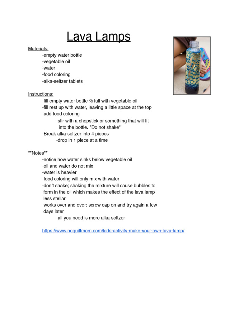 Science Experiments | PDF | Lemon | Water