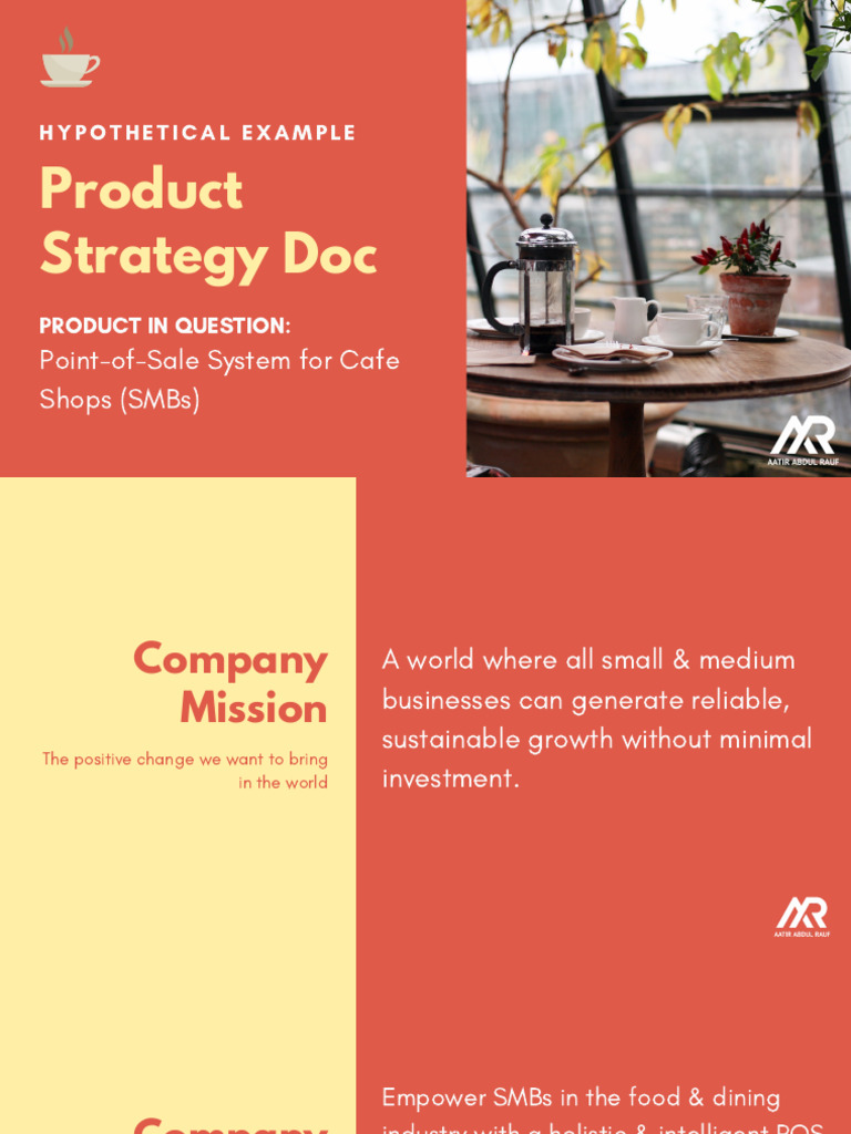 Product Strategy Doc Note Format | PDF | Point Of Sale | Business Economics