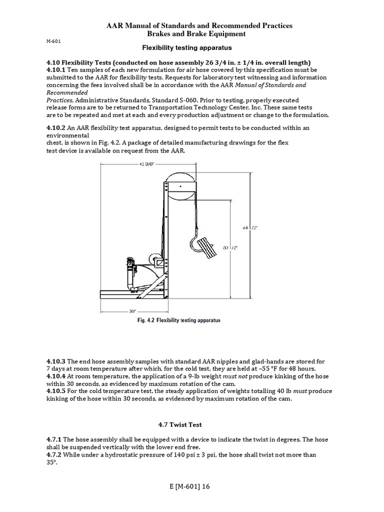 Flexibility and Twist Test Requirement | PDF