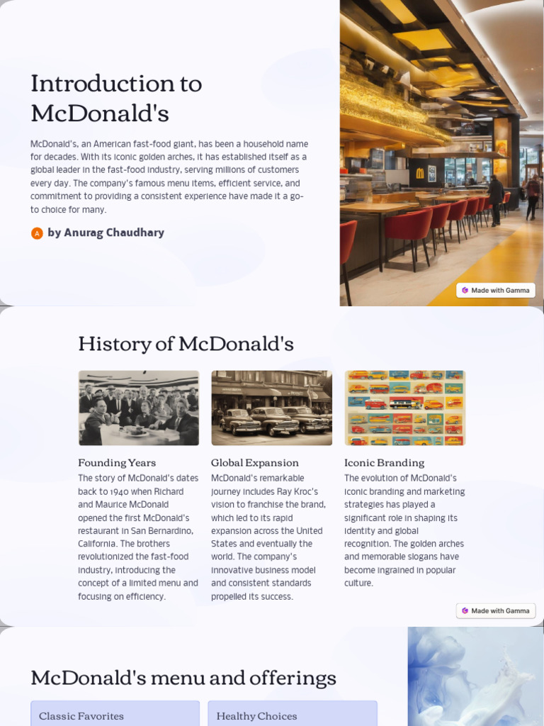 Introduction To McDonalds | PDF | Mc Donald's | Brand