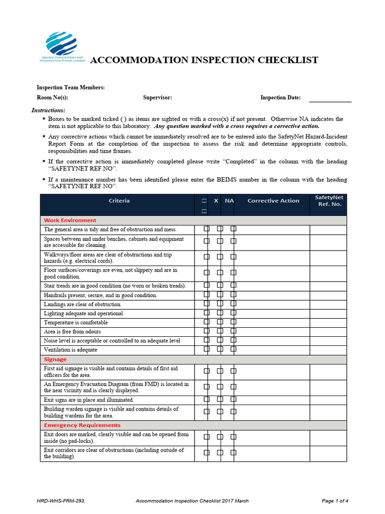 Labour Camp Inspection | PDF | Materials | Equipment