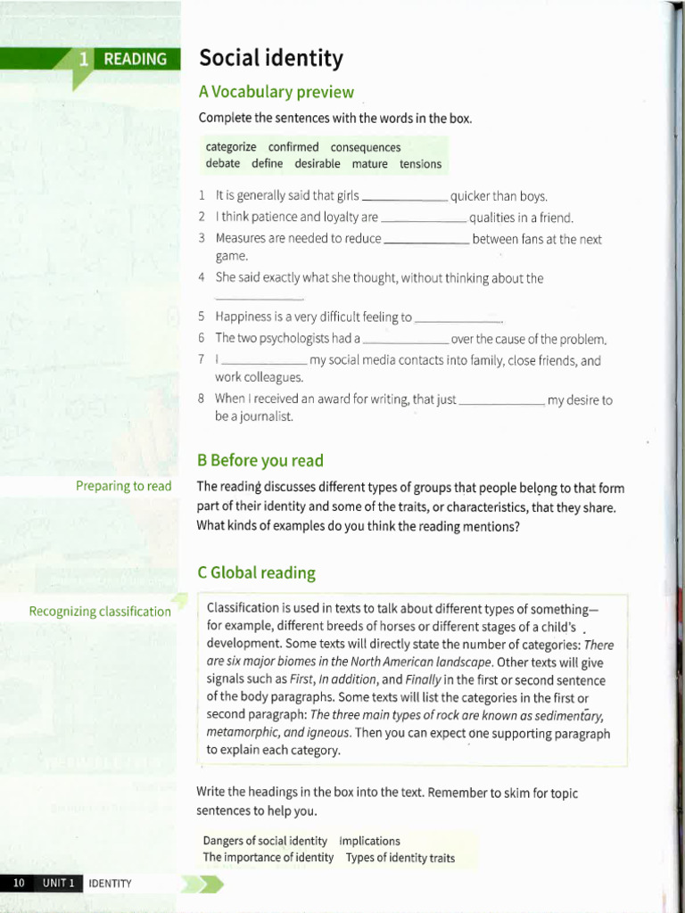 Unit 1 Identity COEII | PDF