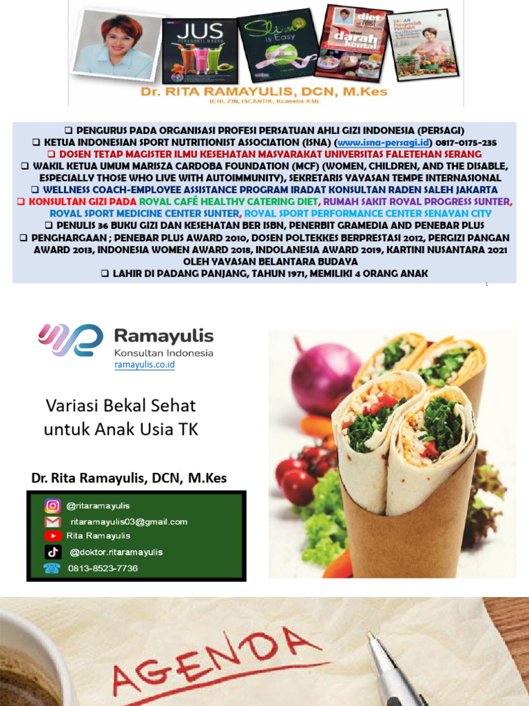 08 Juli 2023 Variasi Bekal Sehat Untuk Anak Usia TK (2-6 Tahun) | PDF