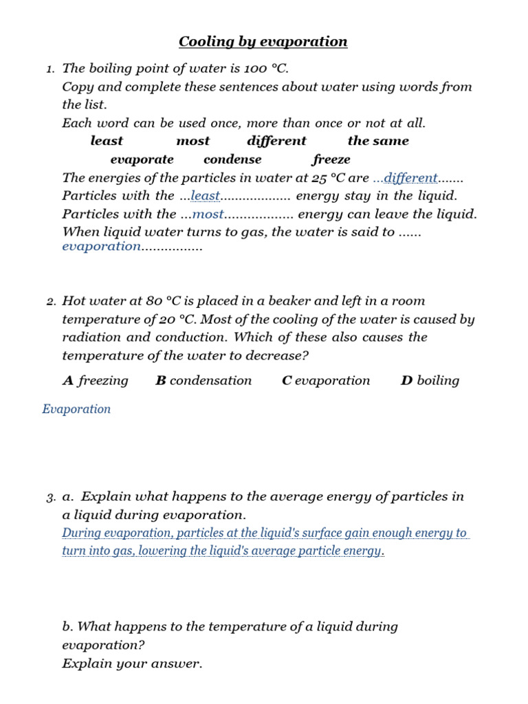 Physics Evaporation | PDF