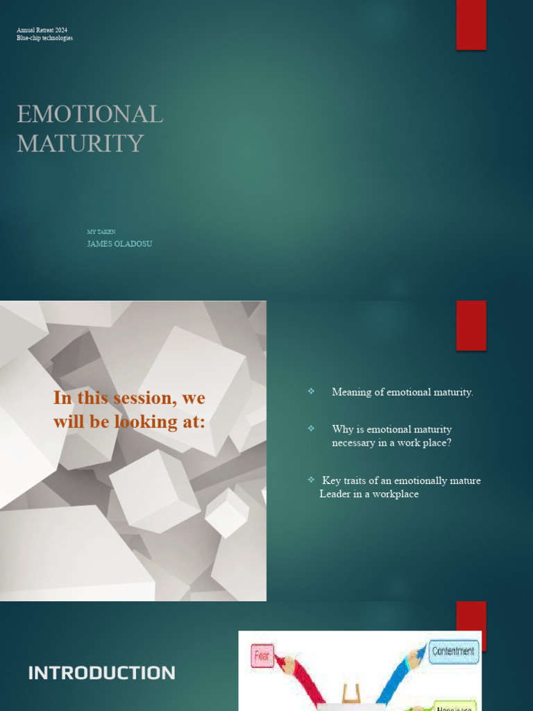 Emotional Maturity in Leadership 2024 | PDF
