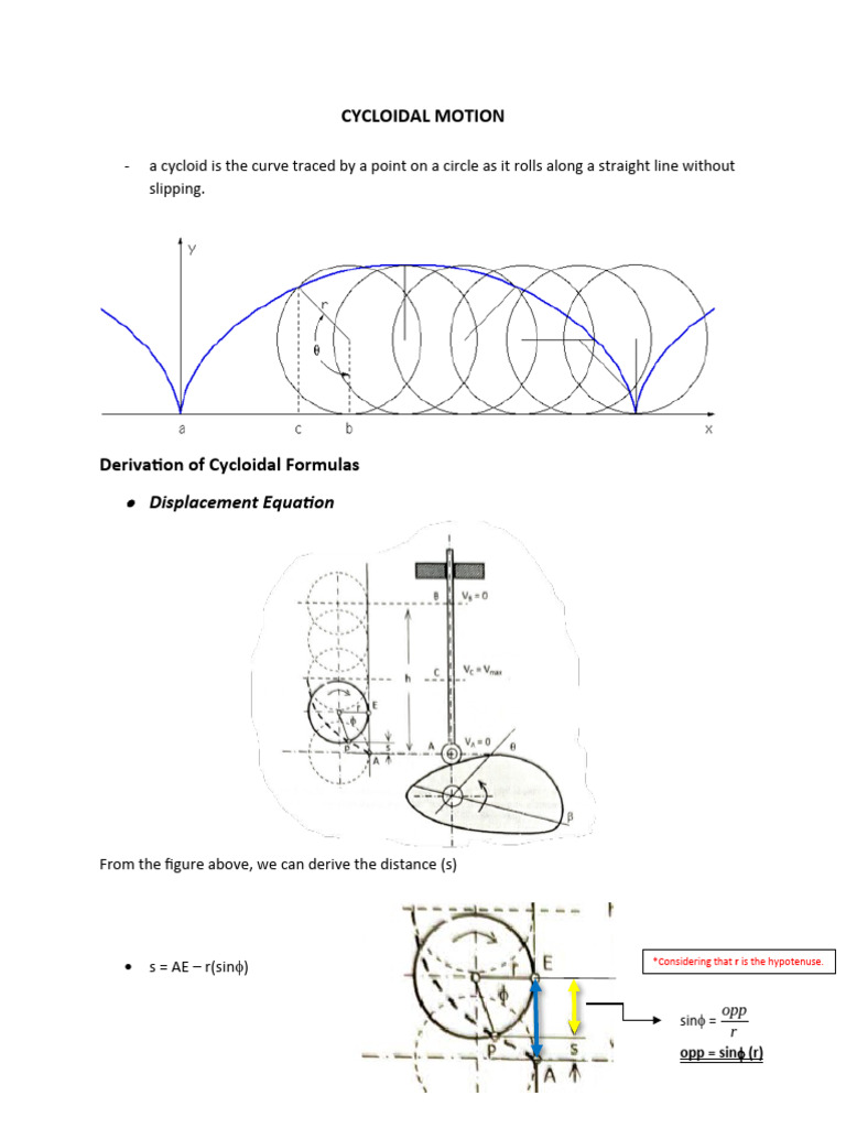 Cycloidal Motion | Download Free PDF | Acceleration | Velocity
