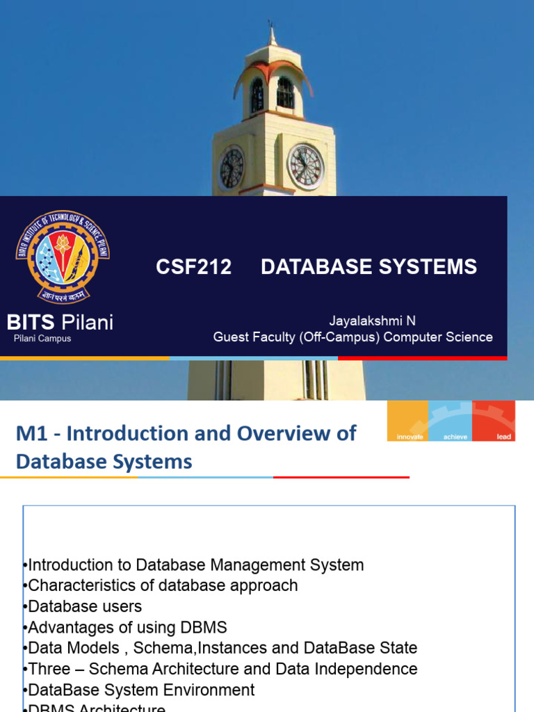 CSF212 Module1 | Download Free PDF | Databases | Data Model