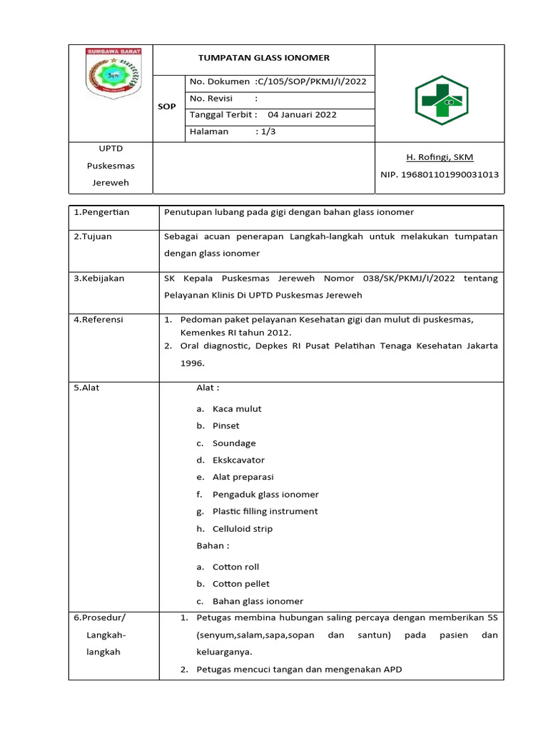 105 SOP TUMPATAN GLASS IONOMER-fix | PDF