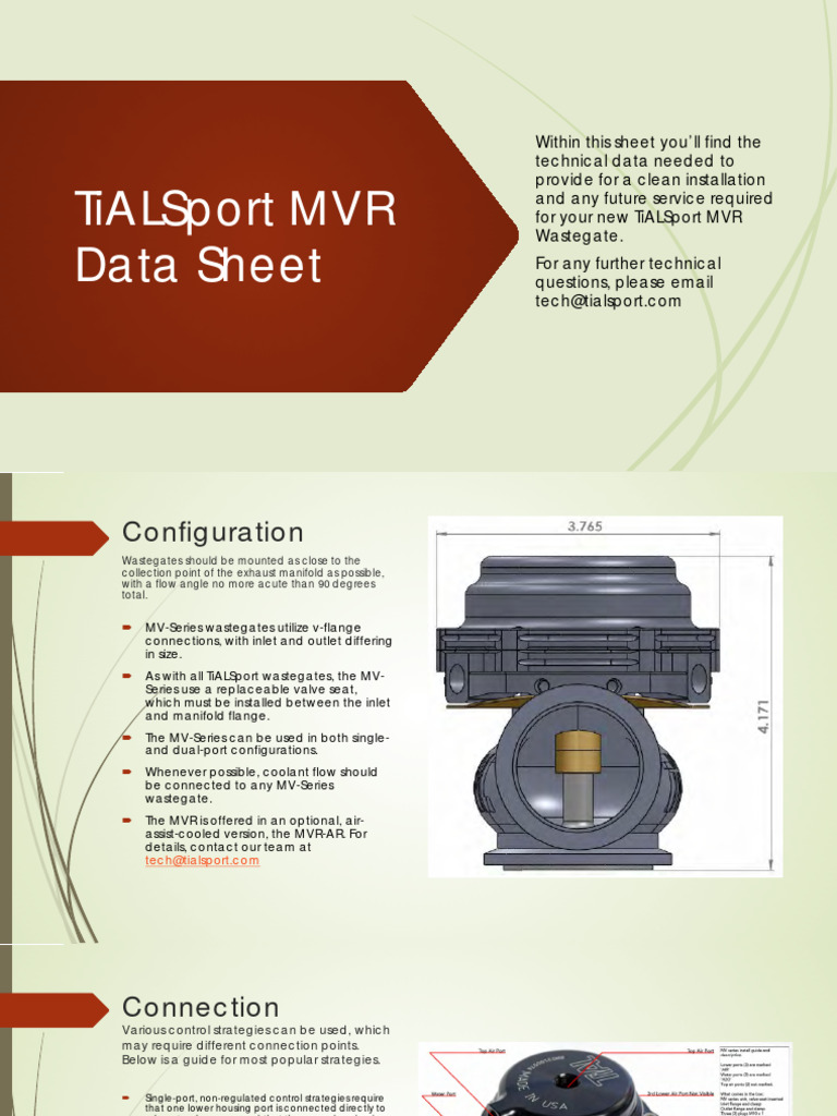 Reduced Size MVR DATA SHEET | PDF | Leak | Turbocharger