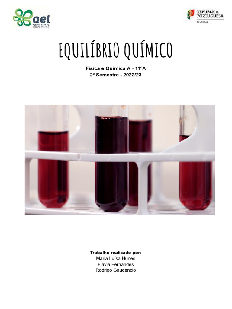 Eq Químico | PDF | Equilíbrio químico | Mecânica de continuidade