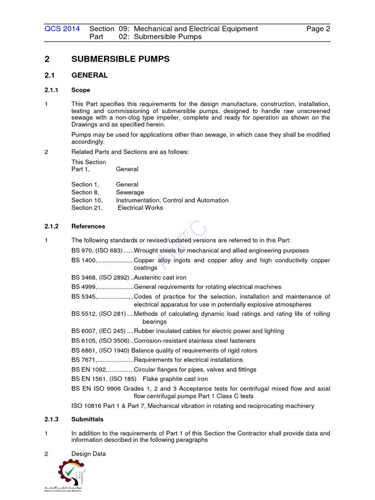 QCS Submersible | PDF | Pump | Bearing (Mechanical)