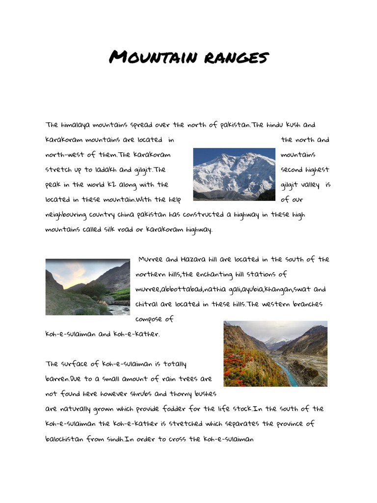 Mountain Ranges | PDF