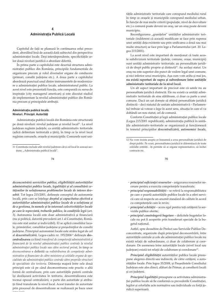 Administratia Publica Locala - Romania - Int.2 | PDF