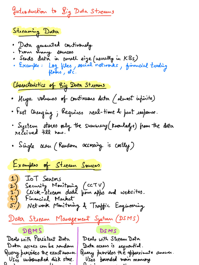 Data Streams - Data Analytics Unit 3 AKTU | PDF
