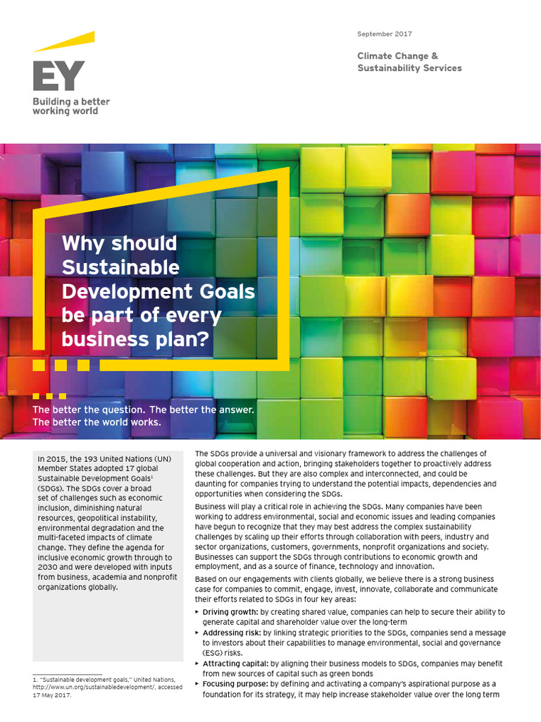 Ey Sustainable Development Goals | PDF | Sustainability | Economic Growth
