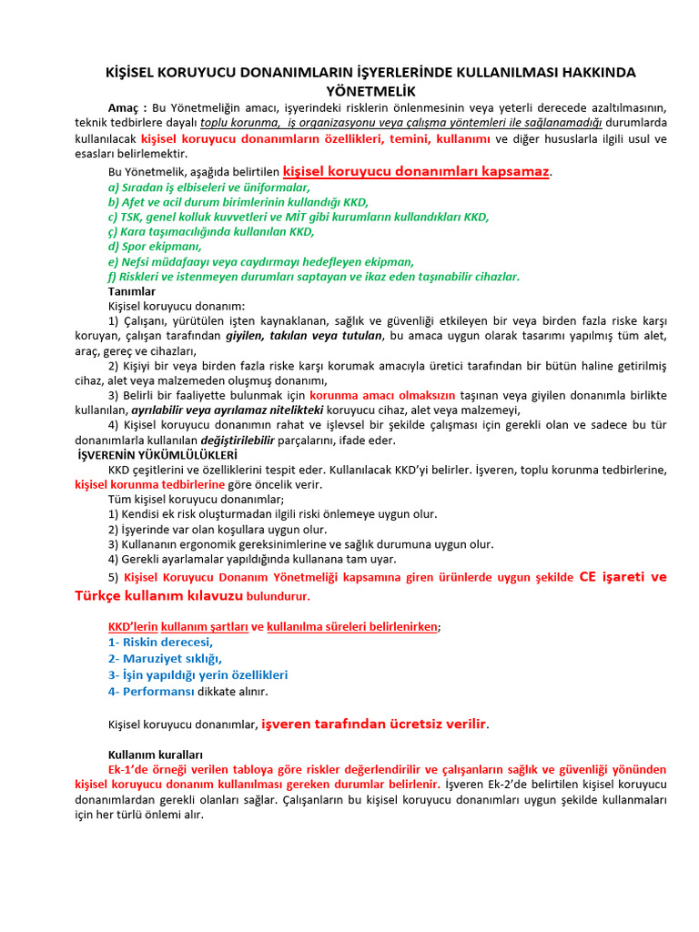 6-KKD Yönetmeli̇k 2024 | PDF