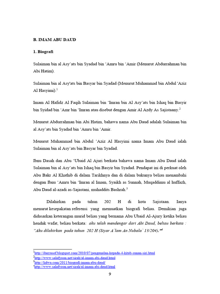 Kewafatan Imam Abu Daud 275 H | PDF