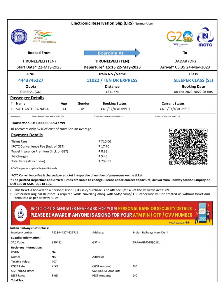 LTA Bill KS28656 | PDF