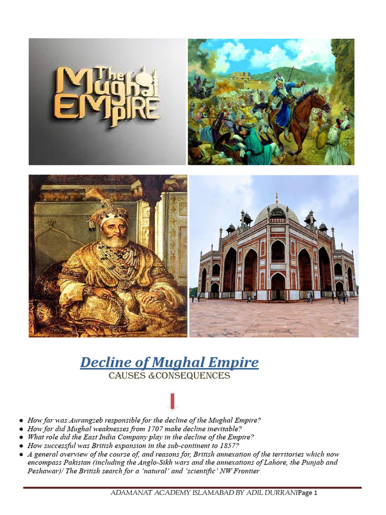 CH 2 Decline of Mughal Empire | PDF | Mughal Empire