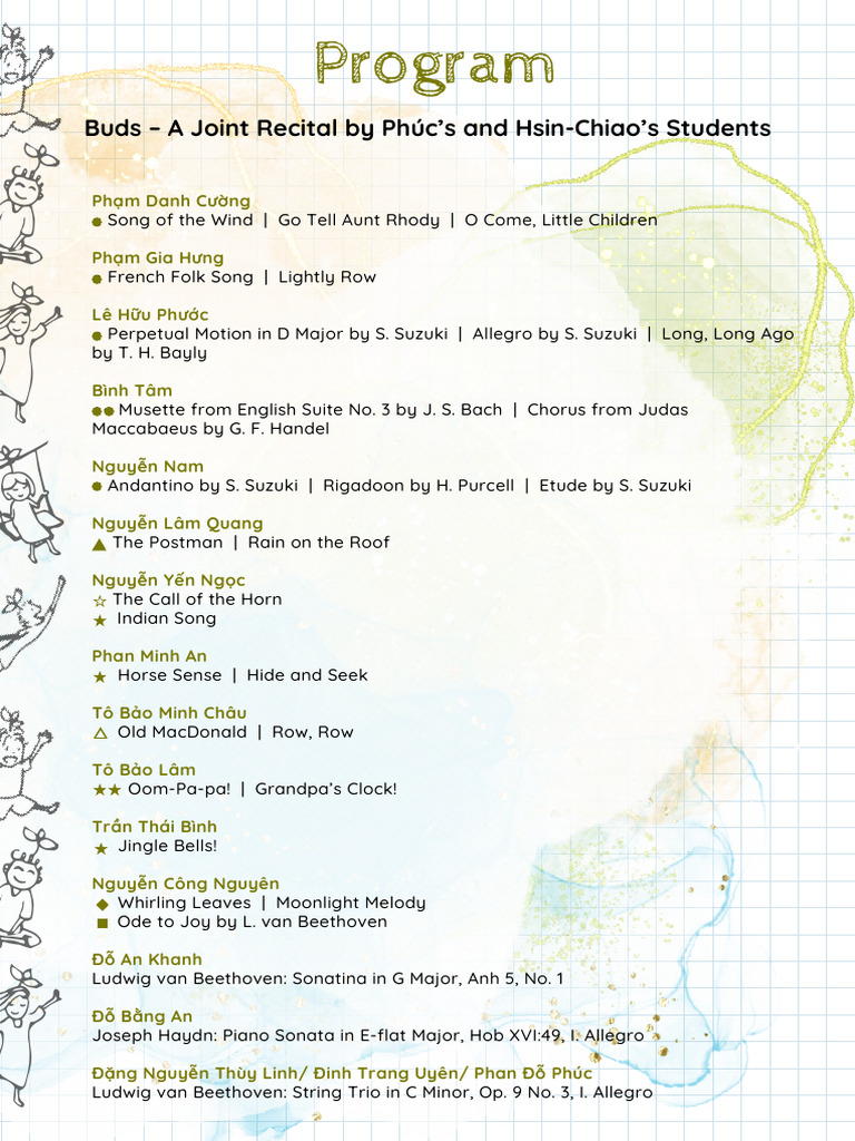 Program A5 | PDF | Opus Number | Music