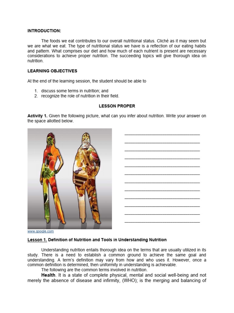 Intro To Tools in Nutrition | PDF | Nutrients | Nutrition