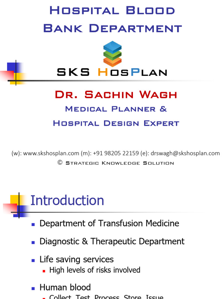 Hospital Blood Bank Components | PDF | Blood Type | Blood Transfusion