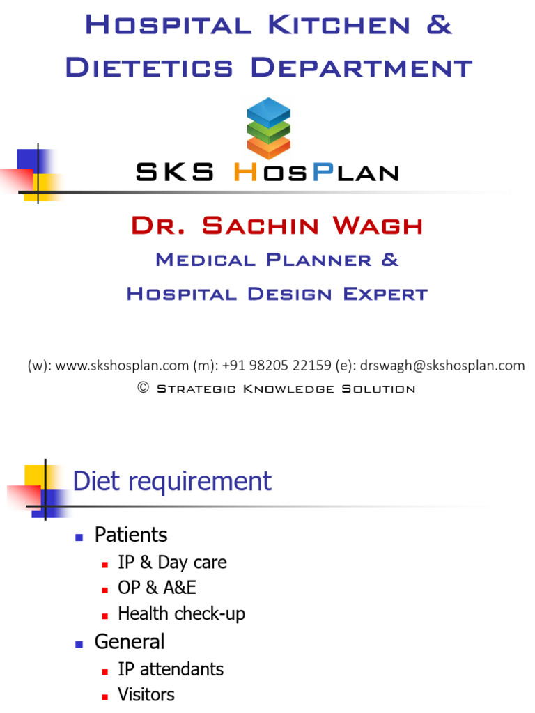 Hospital Kitchen Design and Guidelines | PDF | Diet (Nutrition) | Diet ...