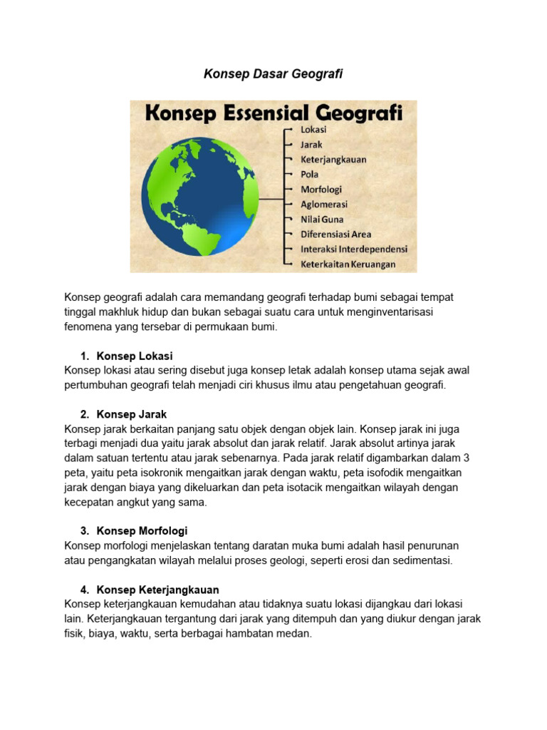 Konsep Dasar Geografi | PDF